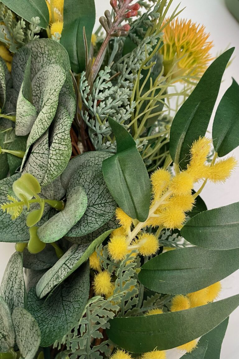 ANZAC Day Poppy Handcrafted Native Wreath – Wattle + Twig