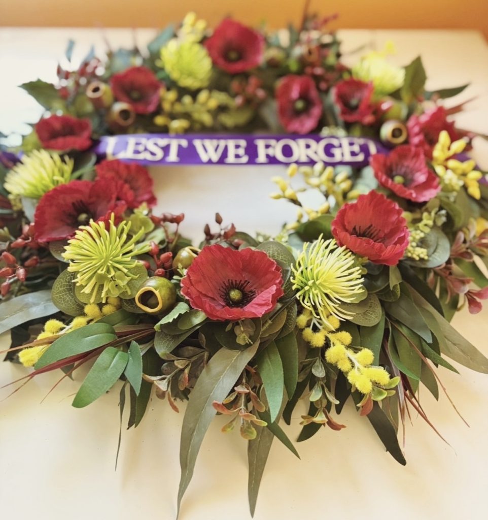 ANZAC Day Poppy Handcrafted Native EVERLASTING Wreaths – Wattle + Twig